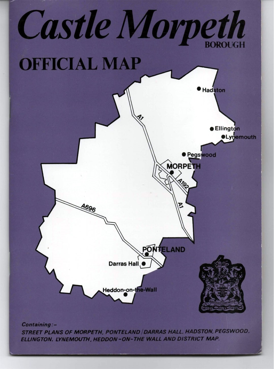 Castle Morpeth Borough - Official Map. Northumberland. - Etsy