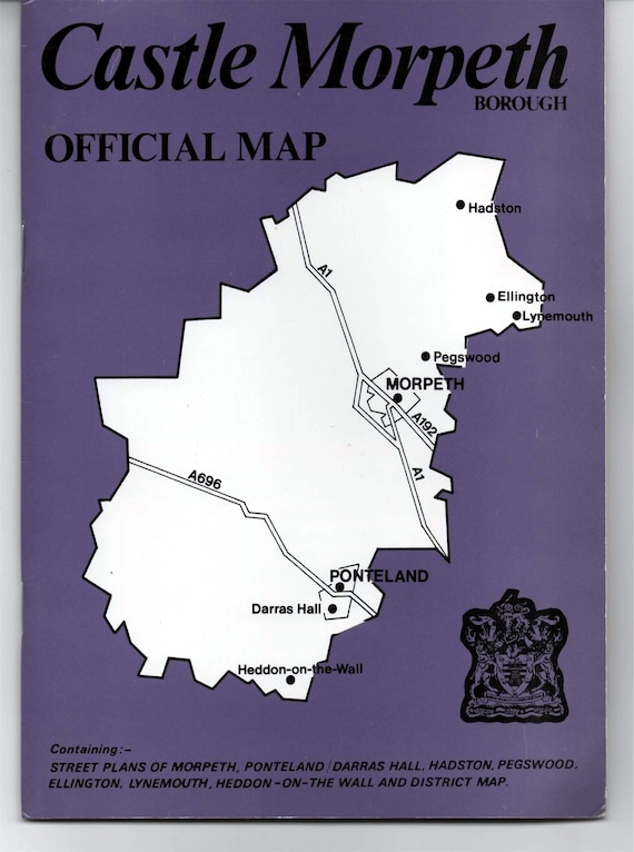 Castle Morpeth Borough Official Map. Northumberland. - Etsy