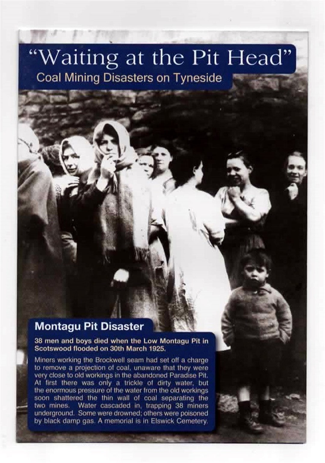 Waiting at the Pit Head - Coal Mining Disasters on Tyneside. - Etsy
