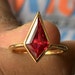 Ruby Kite Cut Engagement Ring 14k Yellow Gold Ring Wedding - Etsy