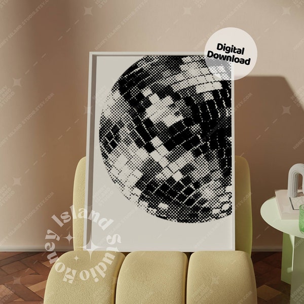 Black and White Disco Ball - Etsy