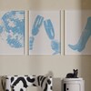 Coastal Cowgirl Disco Cowgirls, Set of 6 Gallery Wall Howdy Disco Art ...