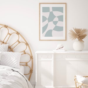 Checkered Print, Sage Green Checkers Print, Printable Art, Abstract ...