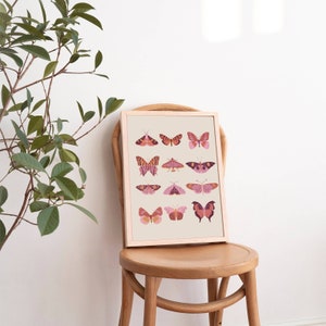 Vintage Butterfly Print, Moth Collection Wall Art, Digital Download ...