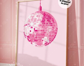 Pastel Groovy Disco Ball Art Print, Colorful Art Print, Disco Art Print ...