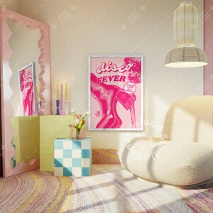 Disco Kicks, Disco Hot Pink Poster, Funky Disco Poster, Retro Disco ...