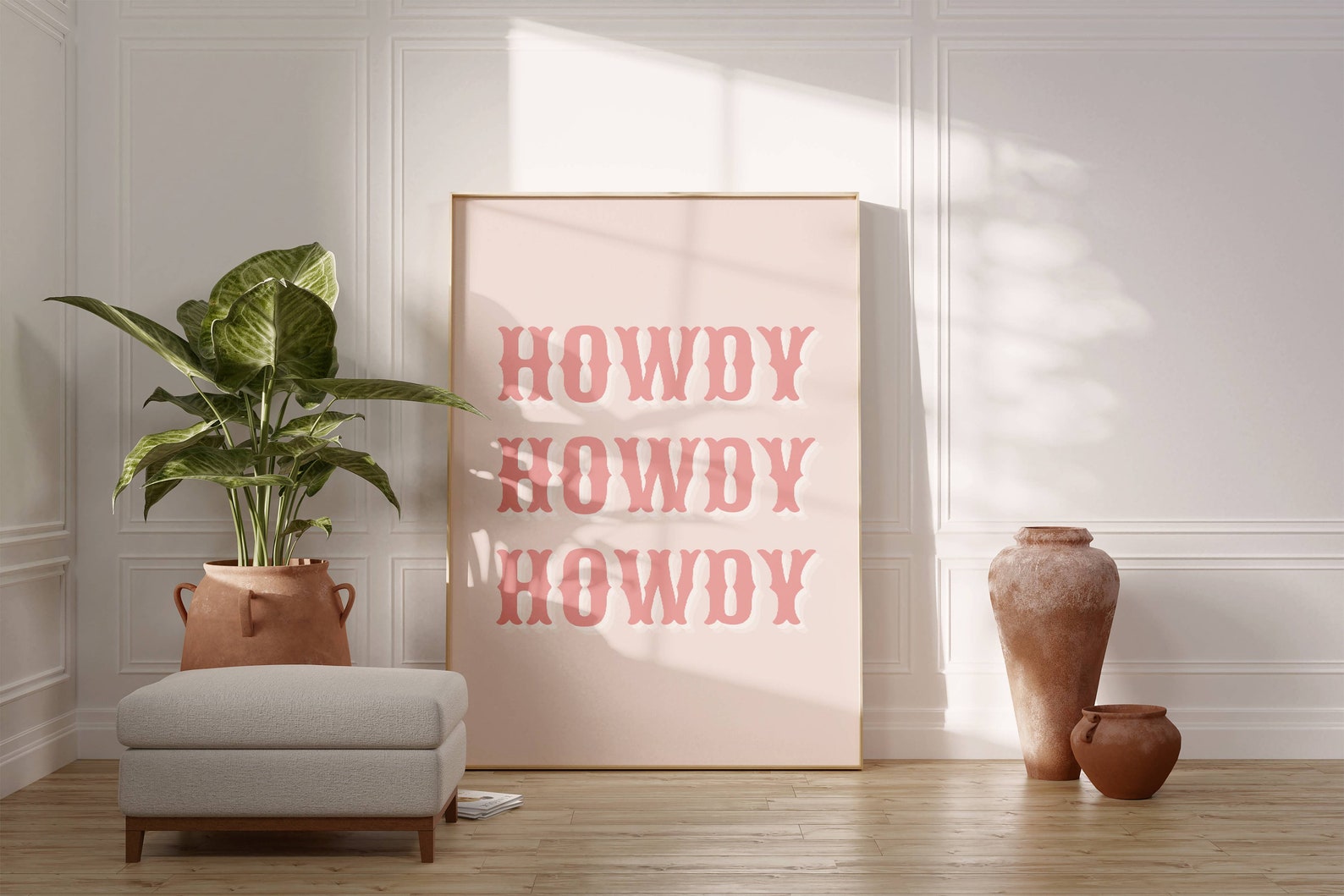 Pink Howdy Poster Print Preppy Western Wall Art Cowgirl - Etsy