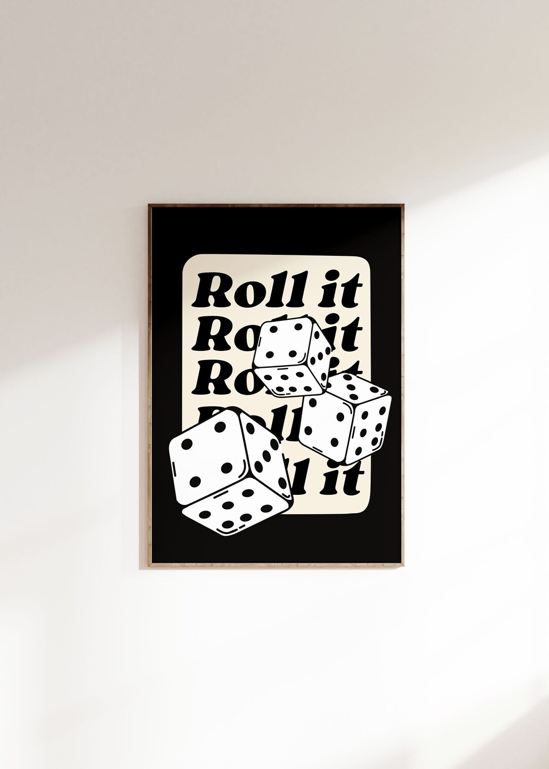 Y2K Dice Print, Retro Black and White Lucky Art (digital Download) - Etsy