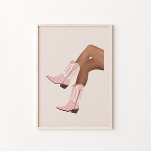 Pink Rodeo Poster Print Preppy Western Wall Art Cowgirl - Etsy