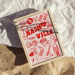 Nashville Wall Art Print, Nash Wall Art, Tenesse Prints, Trendy Wall ...