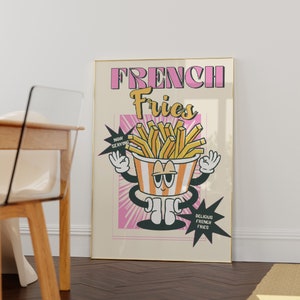 French Fries Print Retro French Fries Poster French Fries - Etsy