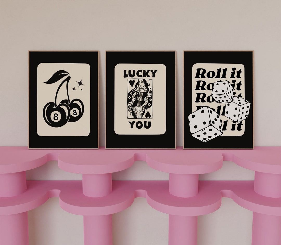 Funky Y2K Bar Cart Art Print Set, Retro Dorm Decor (digital Download ...