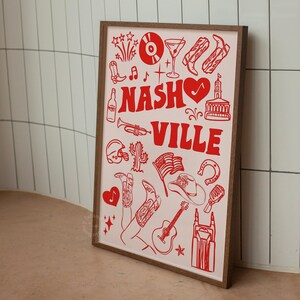 Nashville Wall Art Print, Nash Wall Art, Tenesse Prints, Trendy Wall ...