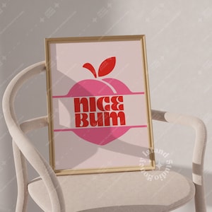 Nice Bum Print, Cute Bathroom Prints, Girly Restroom Prints, Nice Bum ...