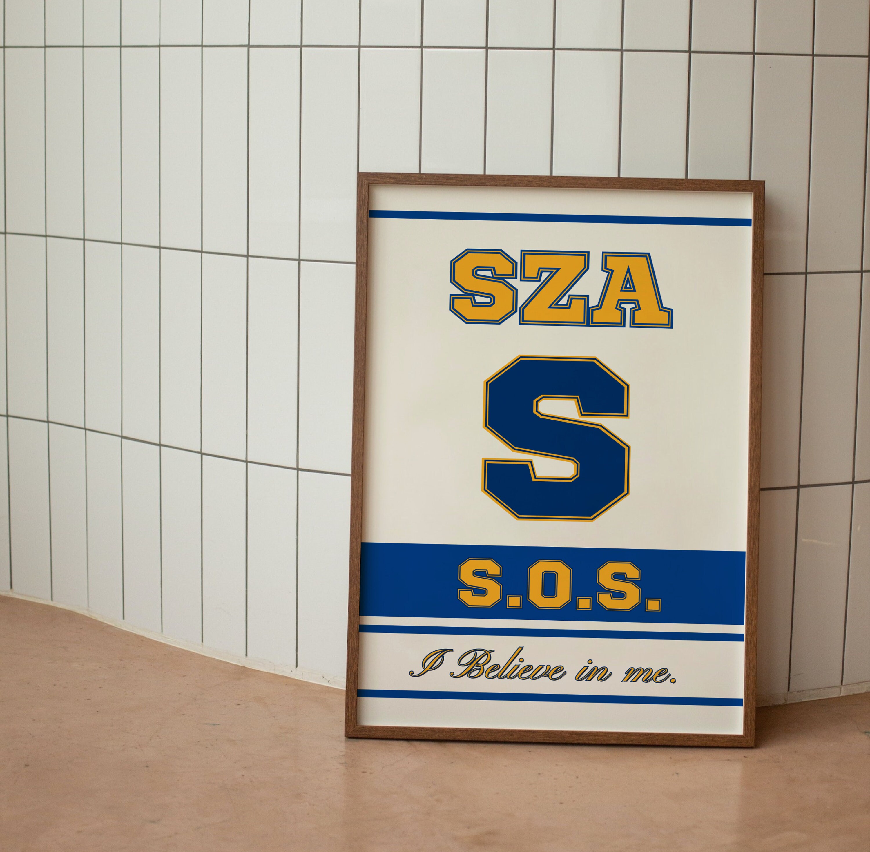 Sza SOS Poster, Sza Letterman Print, Sza Album Merch