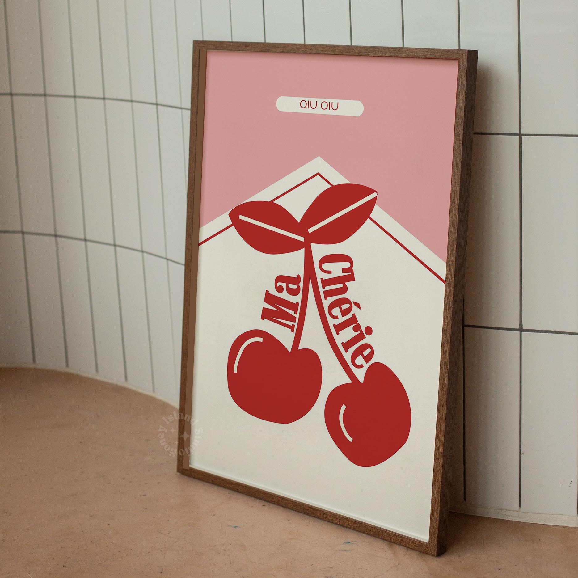 Cherry 'ma Chérie' Poster: Retro Funky Wall Art - Etsy