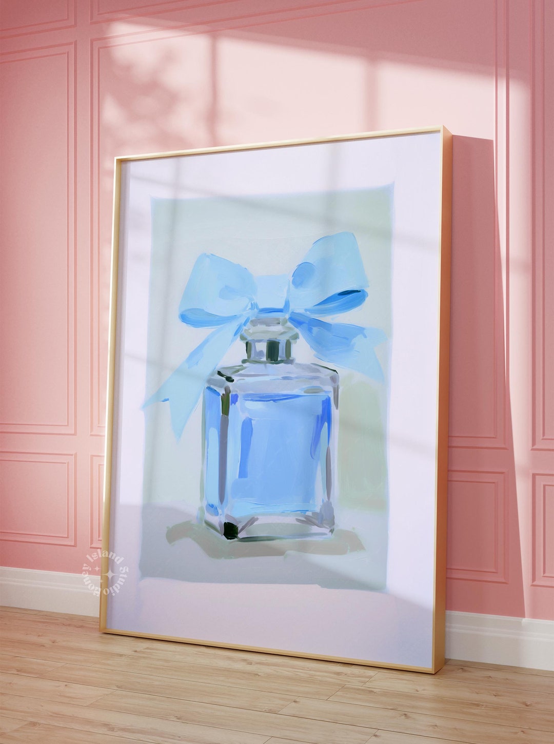 Perfume Bottle Blue Print Vintage Art Print Pop Art Perfume Wall Art ...