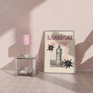London Print, London UK Poster, Retro London Boy Digital Download ...