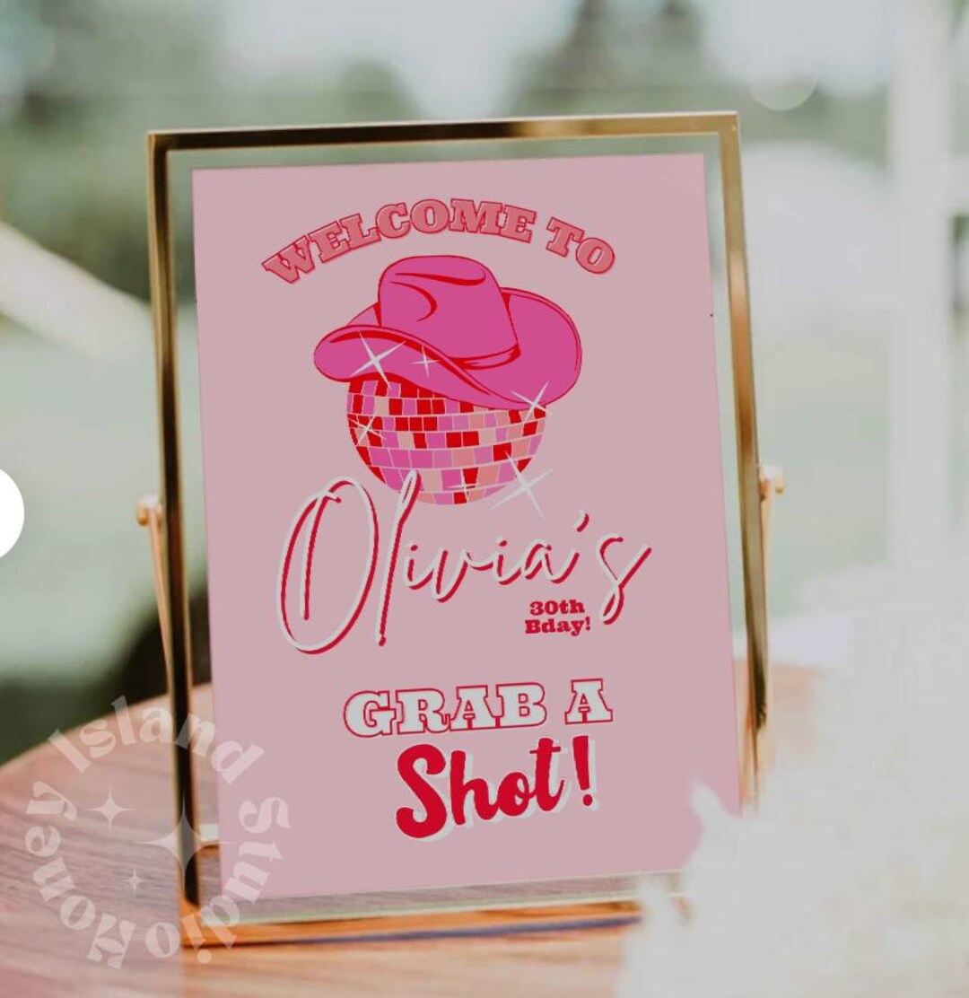 Disco Cowgirl Bar Menu Template, Western Drinks Menu Editable Template ...