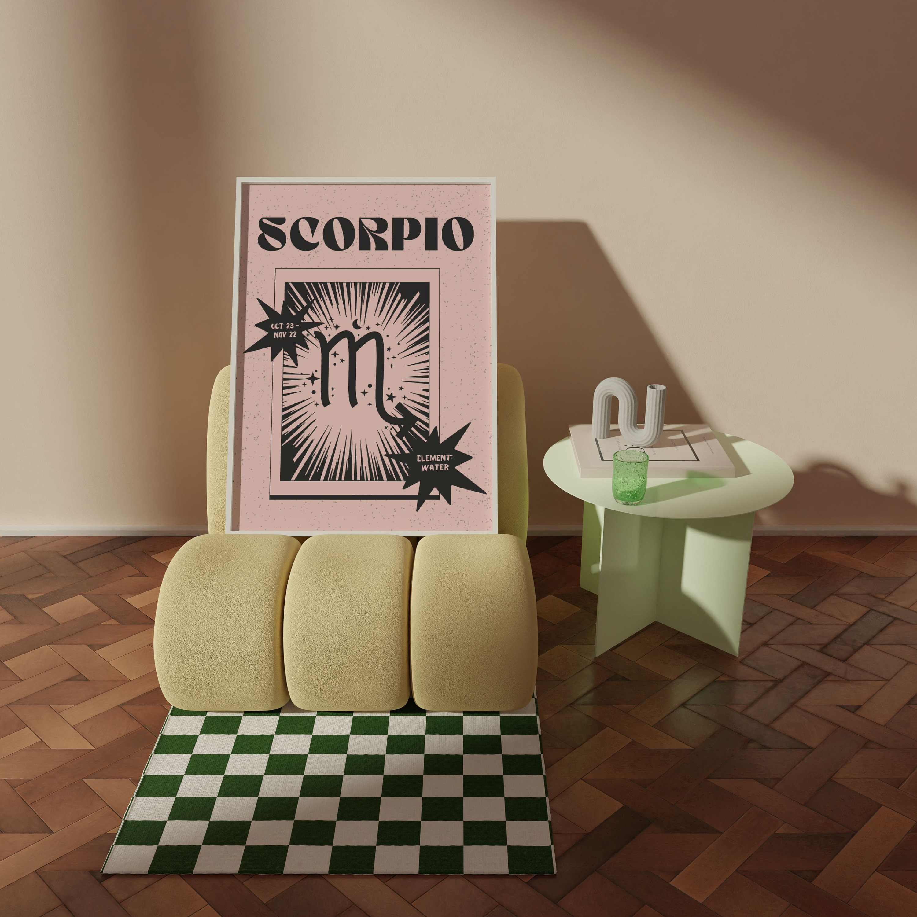 Retro Scorpio Zodiac Poster, Printable Wall Art (digital Download) - Etsy