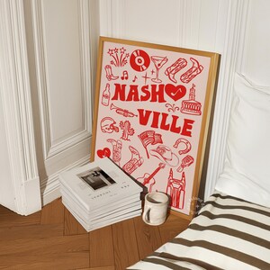 Nashville Wall Art Print, Nash Wall Art, Tenesse Prints, Trendy Wall ...