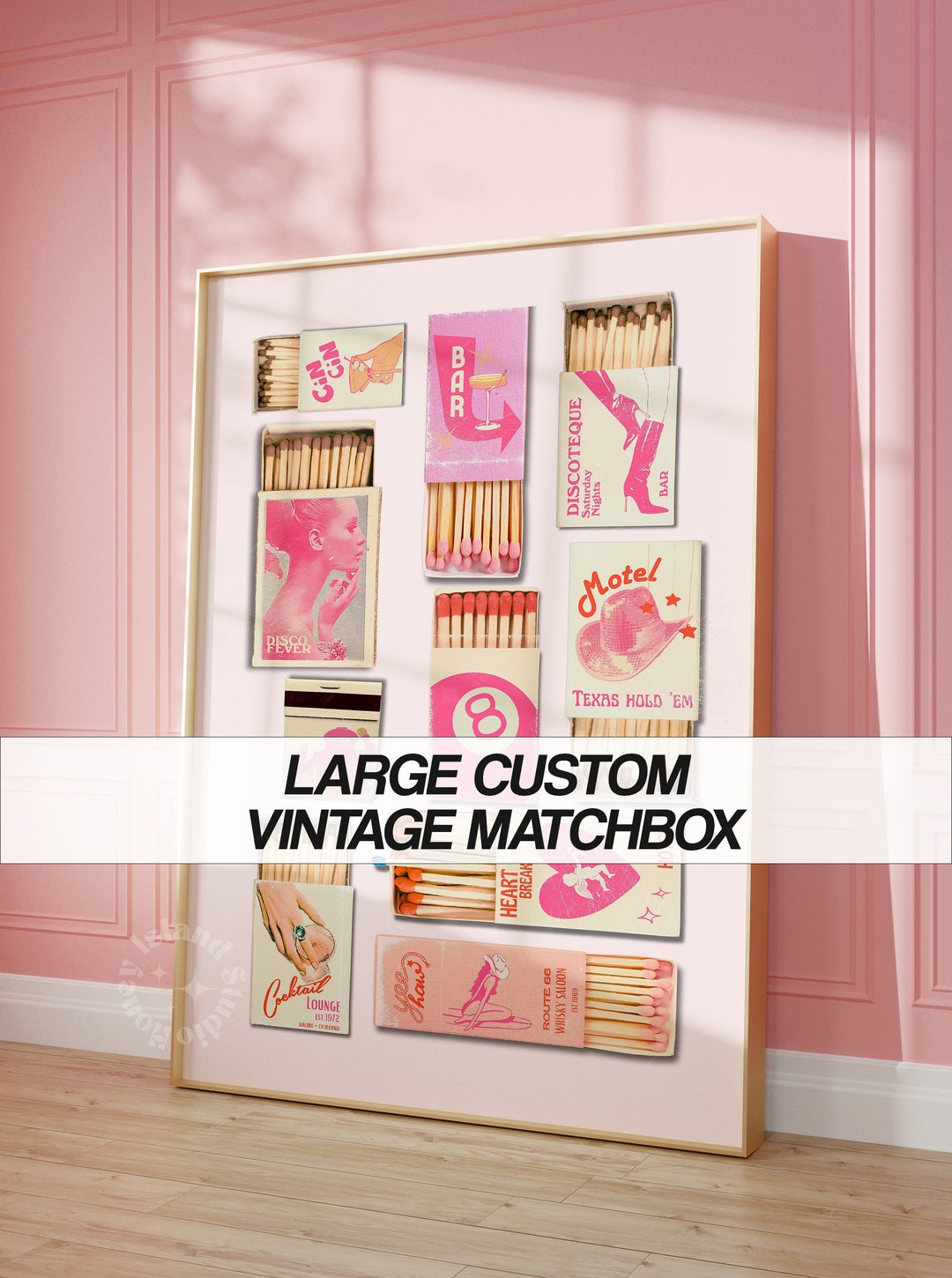 Custom Match Print, Large Digital Print, Vintage Matchbox, Large ...