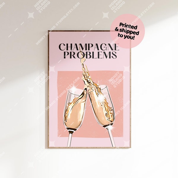Champagne Print - Etsy