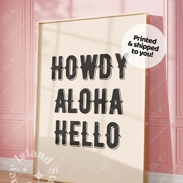 Howdy Poster - Etsy