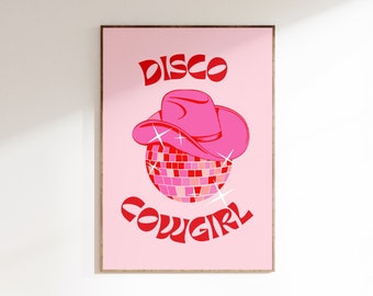 Disco Cowboy Wall Art - Etsy