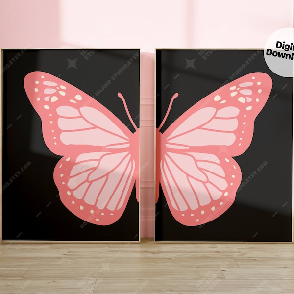 Split Butterfly Art - Etsy