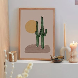 Desert Cactus Printable Wall Art, Saguaro Cactus, Arizona Wall Art ...