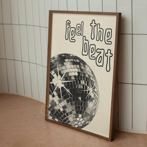 Disco Ball Print, Retro Disco Ball Poster, Retro Home Decor, Printable ...