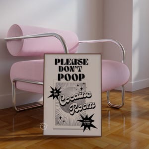 Funny Bathroom Disco Print: Please Don't Poop in the Coke Room ...