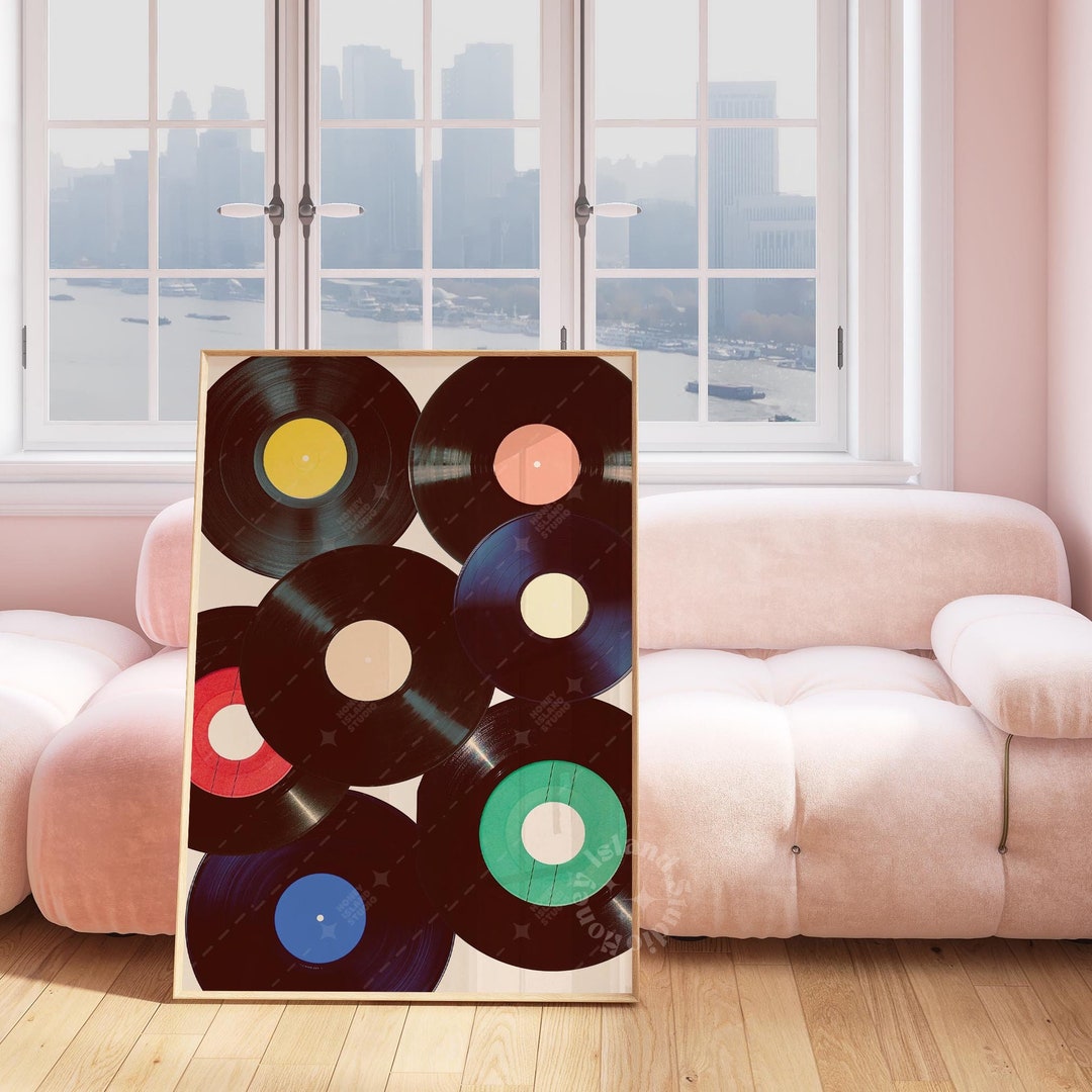 Retro Music Print Vinyl Record Print Trendy Turntable Art Print, Trendy ...