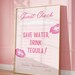 Retro Guest Check Better Late Than Ugly Poster, Digital Download Print, Trendy Pink Wall Decor ...