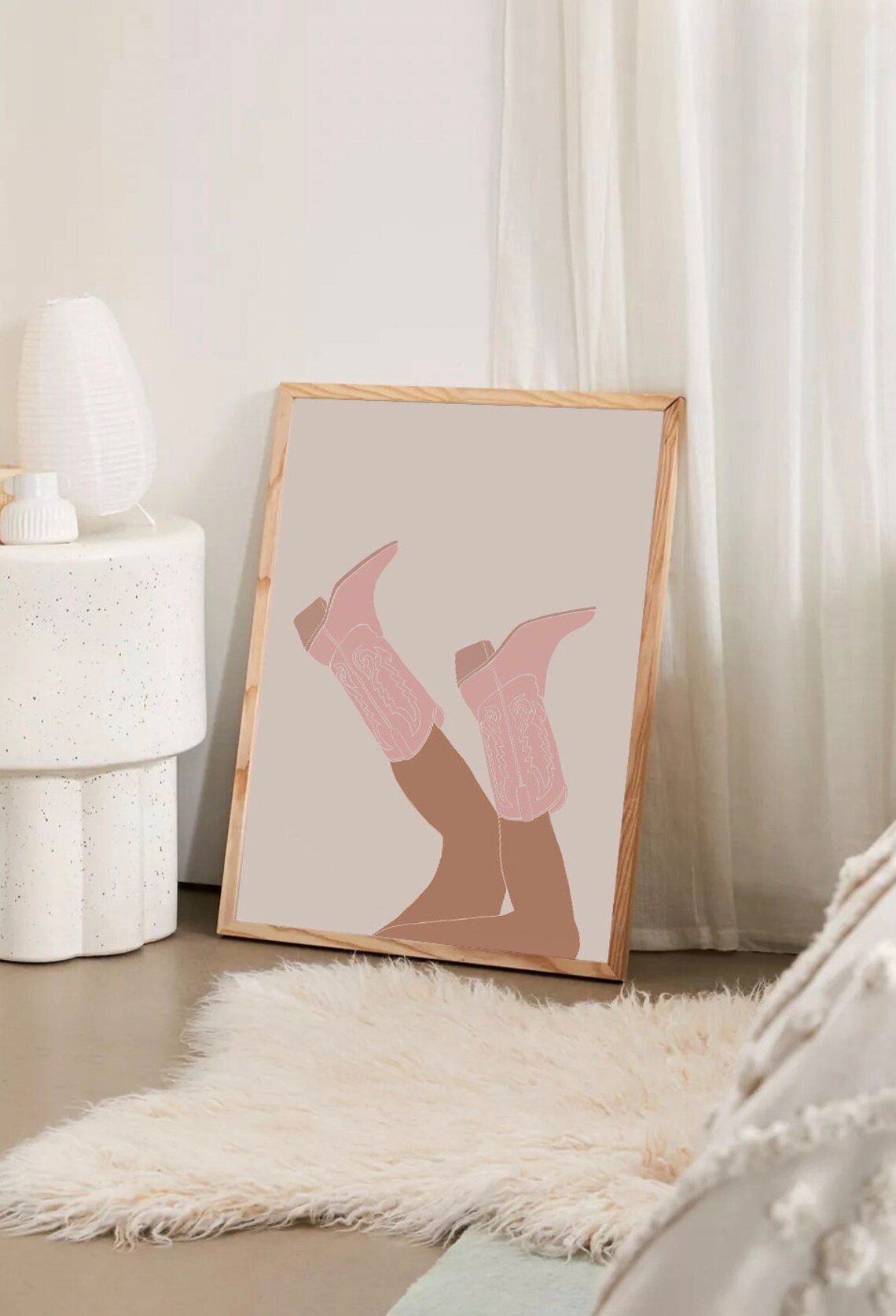 Pink Rodeo Poster Print Preppy Western Wall Art Cowgirl - Etsy