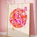 Preppy Disco Ball Print, Retro Wall Decor, Trendy Maximalist Poster ...