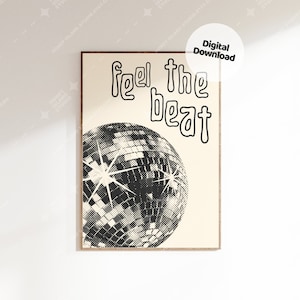 Disco Ball Print Retro Disco Ball Poster Retro Home Decor - Etsy