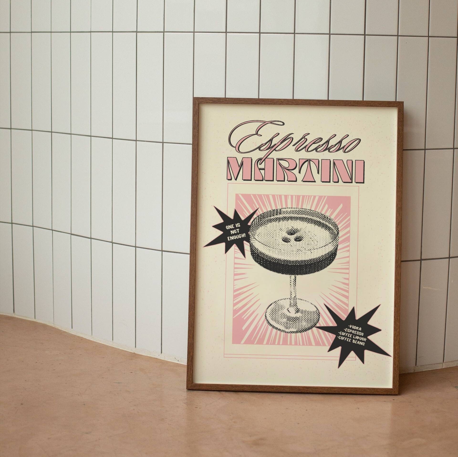 Espresso Martini Cocktail Print Retro Martini Poster Wall - Etsy