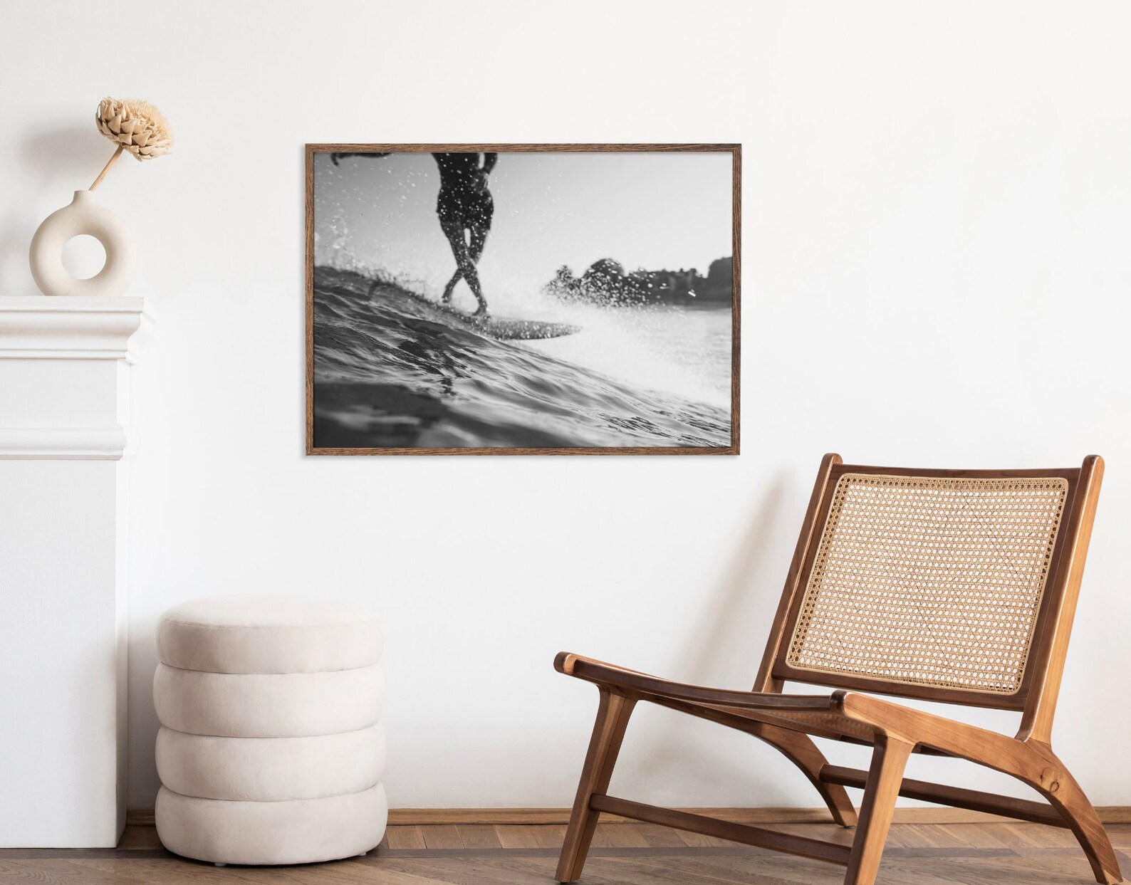Longboard Surfer Print, Monochrome Surf Art (digital Download) - Etsy