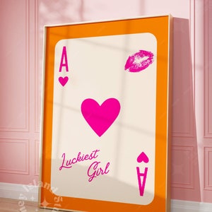 Pink Orange Wall Art, Set of 3 Prints Gallery, Preppy Funky Prints ...