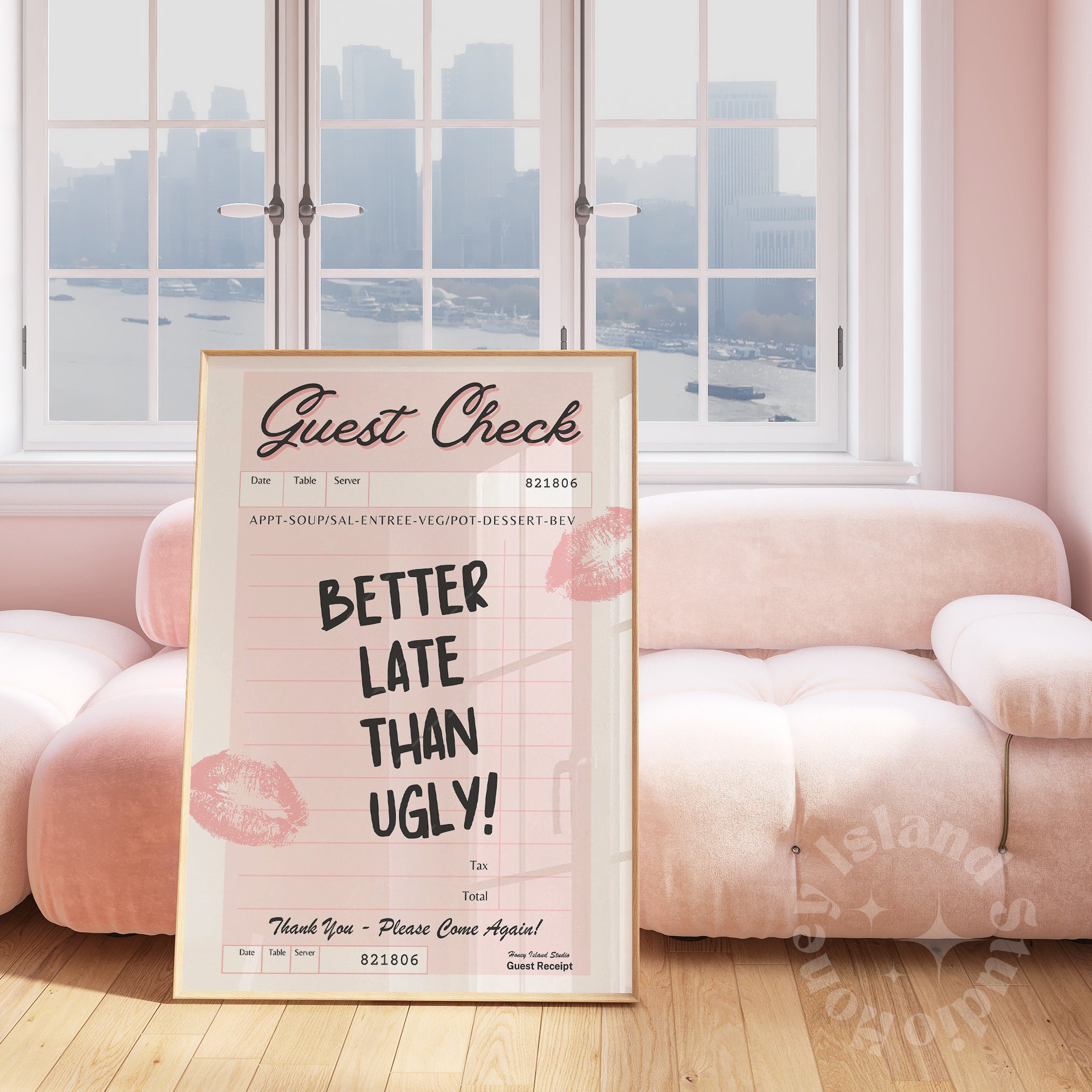 Retro Guest Check Poster, Preppy Dorm Decor (digital Download) - Etsy