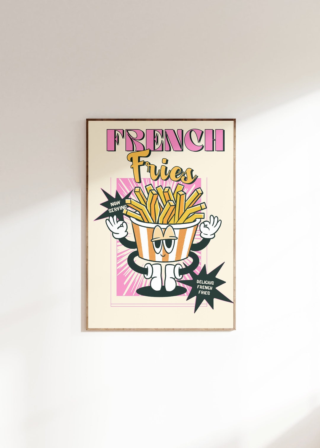 French Fries Print Retro French Fries Poster French Fries - Etsy