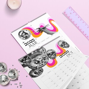 Disco Wall Calendar 2025, Daily Planner Funky Disco 2025, Montly ...