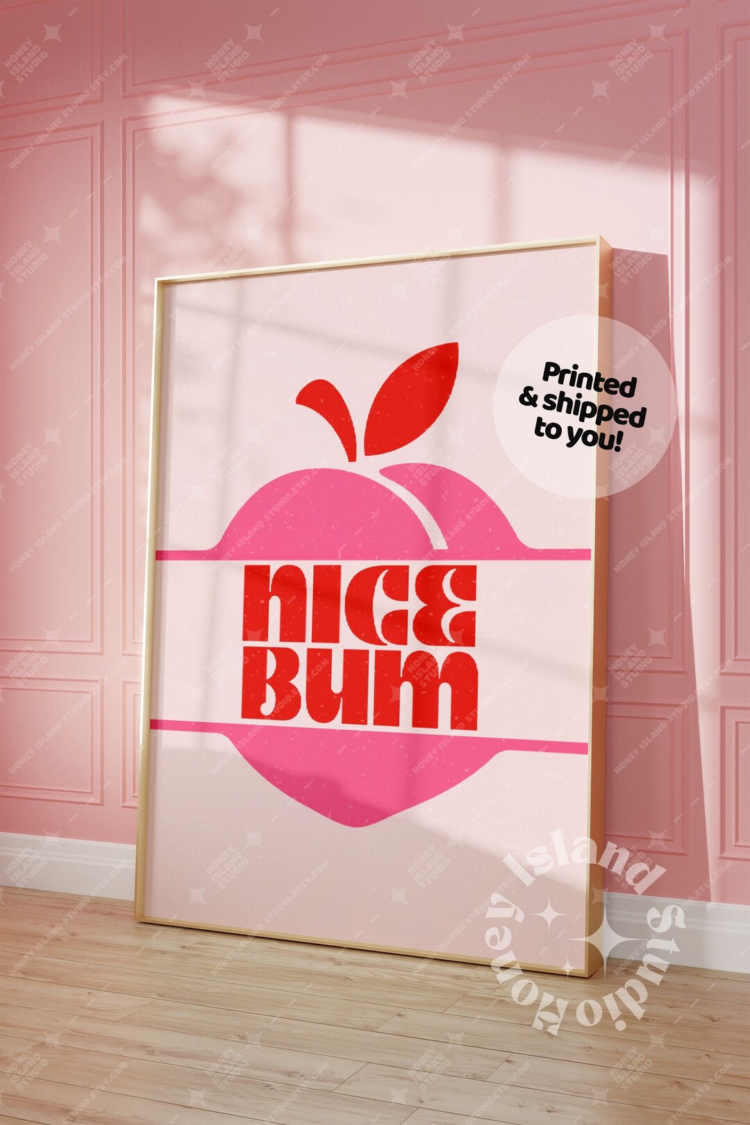Nice Bum Print Cute Bathroom Prints Girly Restroom Prints Nice Bum