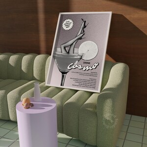 Cosmopolitan Cocktail Print, Cosmo Cocktail Drink Art, Bar Cart Prints ...