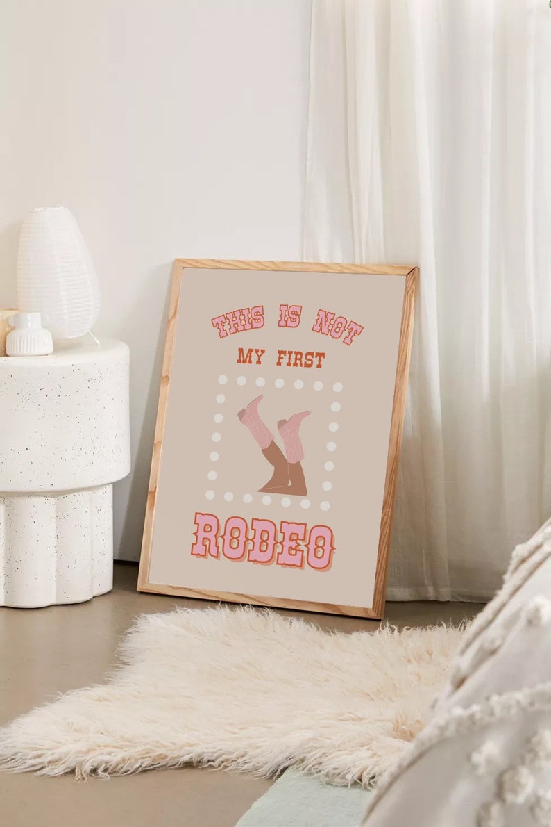 This is Not My First Rodeo Print Preppy Western Wall Art - Etsy