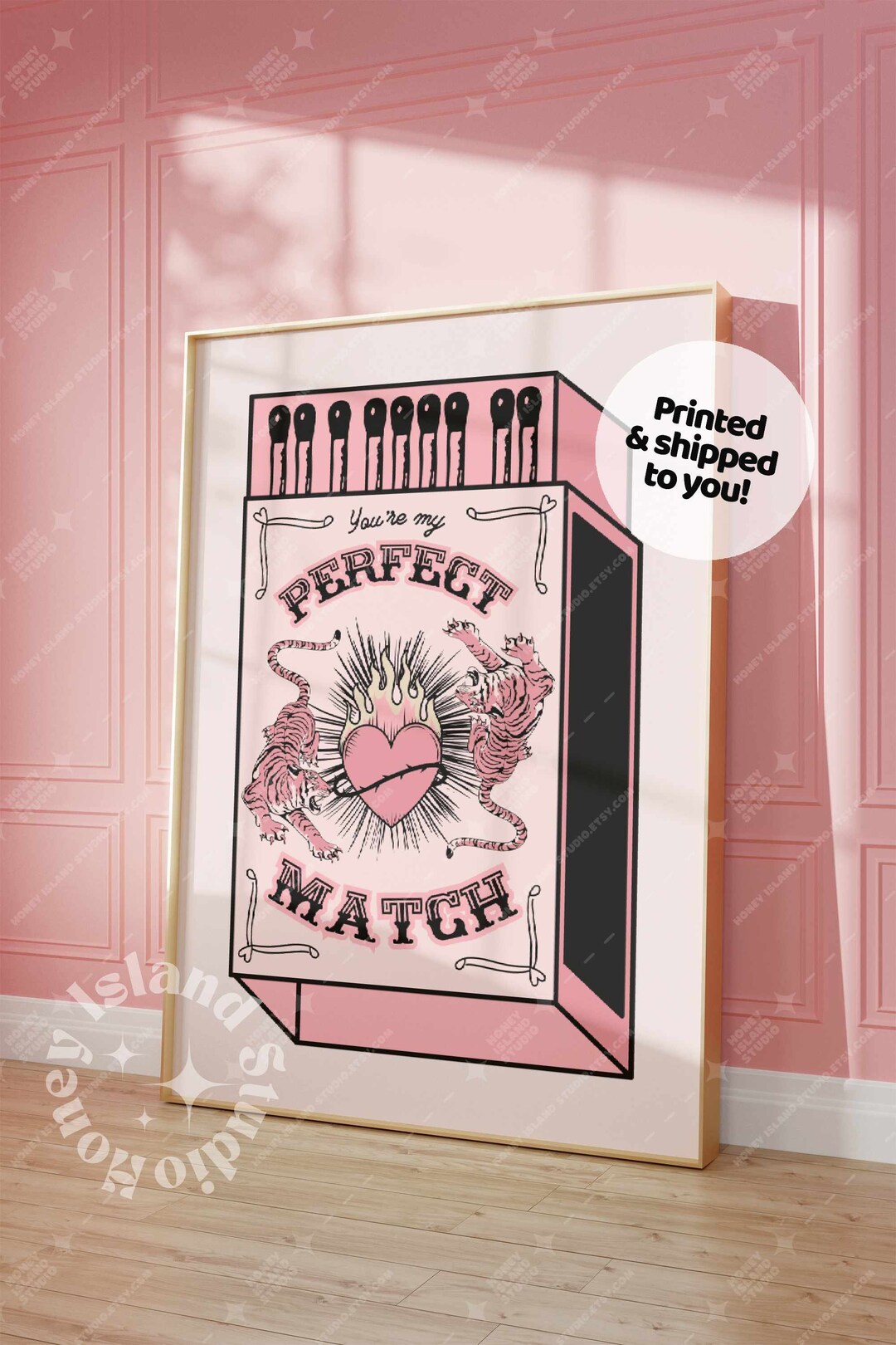 You Are My Perfect Match Print, Match Made in Heaven Print , Retro Wall ...
