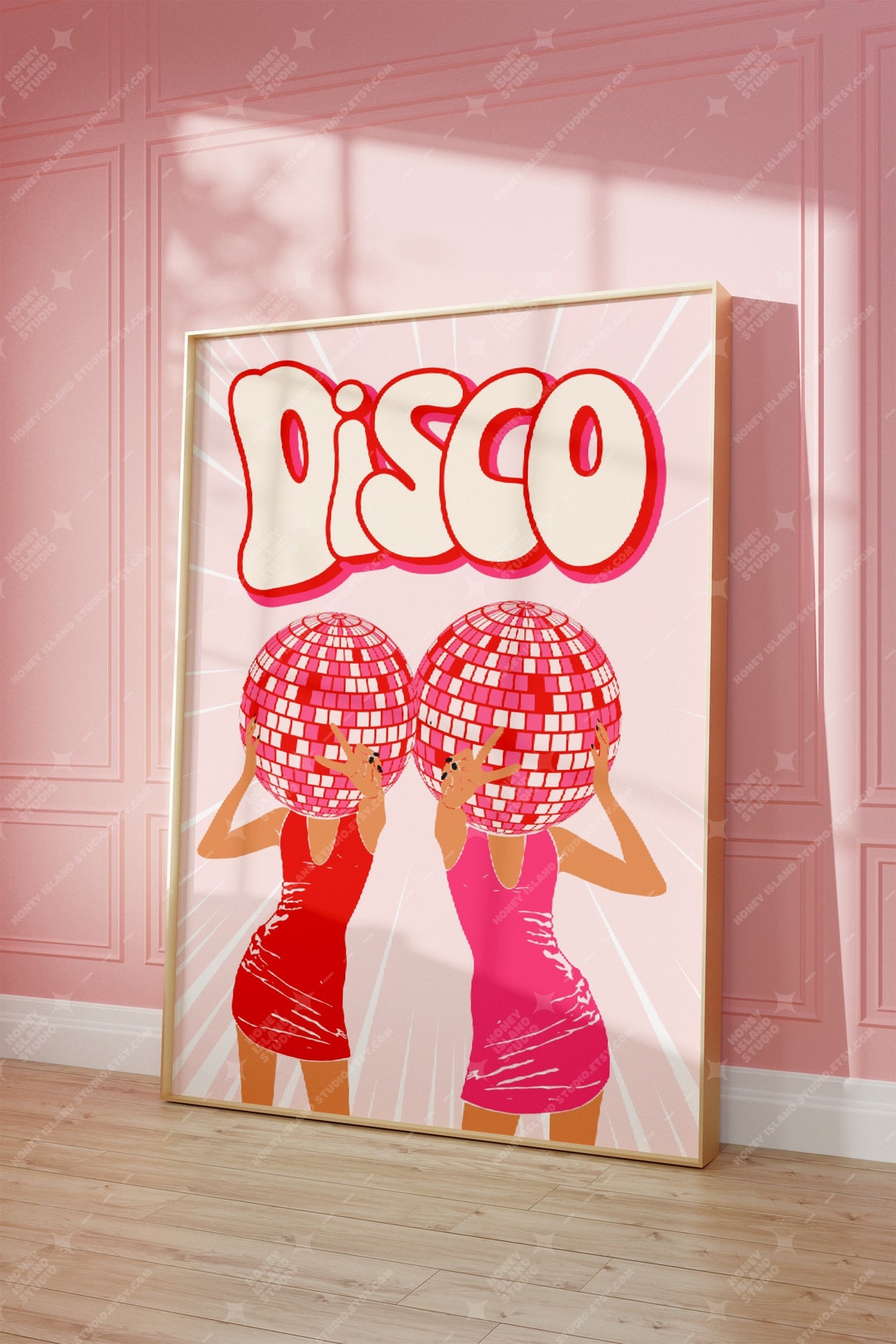 Disco Ball Print, Preppy Wall Art, Trendy Wall Art, Dorm Room Decor ...