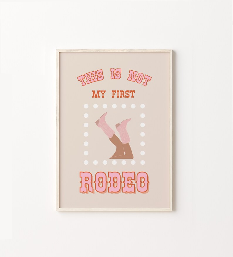 This is Not My First Rodeo Print Preppy Western Wall Art - Etsy
